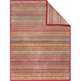 Ibena Wohndecke &raquo;Jacquard Decke Malang&laquo; mit filigranen Streifen, made in Europe bunt Mischgewebe B/L: 150cm x 200cm