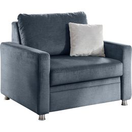 Die PlanBar Schlafsofa &raquo;MP-PD19021&laquo; mit L&auml;ngsschl&auml;ferfunktion 80x210 cm blau 100% Polyester B/H/T: 106cm x 90cm x 100cm, Velours