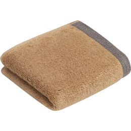 Bugatti Gaestehandtuecher &raquo;Prato&laquo; Uni Farben, mit melierter Optik im Saum braun Walkfrottier, Obermaterial: 100% Baumwolle B/L: 30cmx50cm, 3 Stk., 