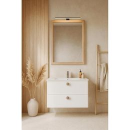 Welltime Waschtisch &raquo;Round&laquo; FSC -zertifiziert, (2 Breiten: 61/81 cm H/T ca .51,8/45cm) Kunststoff, MDF Breite 61,5cm, B/H/T: 61,5cm x 51,8cm x 46cm