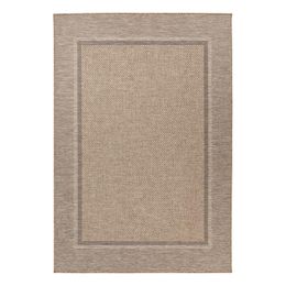Kayoom Teppich &raquo;Sindra 525&laquo; rechteckig 9 mm H&ouml;he Kurzflor beige Polypropylen B : 120cm 1 Stk., 9mm, L: 170cm