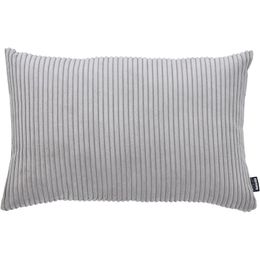 done. Dekokissen &raquo;Zoom&laquo; Kissenh&uuml;lle aus modernem Cordstoff silber Obermaterial: 92% Polyester, 8% Nylon B/L: 40cm x 60cm, 1 Stk.