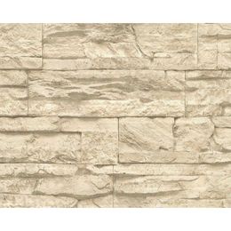 Livingwalls living walls Vinyltapete &raquo;Best of Wood`n Stone 2nd Edition&laquo; Motiv Steinoptik gemustert glatt Modern Tapete Stein Tapeten Wohnzimmer Schlafzimmer K&uuml;che