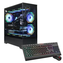 GAMEMAX Gaming-PC &raquo;Vista AB 8023 AMD Ryzen 5 7500F 16GB DDR5 1TB SSD RTX 5070&laquo; Windows 11, DDR5 RAM, Wasserk&uuml;hlung bunt Wi-Fi 6E, Bluetooth 5.3, 