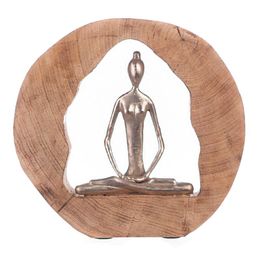 Gilde Dekofigur &raquo;Skulptur Health, silber/natur&laquo; silberfarben/natur, Aluminium silber Aluminium B/H/T: 29cm x 27cm x 5cm