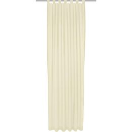WIRTH Vorhang &raquo;Sunday&laquo; Schlaufen 1 Stk. tlg. nach Ma&szlig; beige Jacquard, Baumwolle, Polyester 215cm, Schlaufen, 142cm