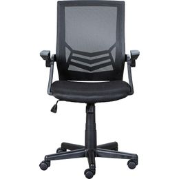 Inter Link Drehstuhl &raquo;Jilli, B&uuml;rostuhl f&uuml;r Homeoffice, ergonomisch, Schwarz&laquo; () mit rollen und Armlehnen, Drehstuhl 360&deg; drehbar, h&ouml;henverstellbar schwarz 