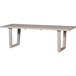 Woood Esstisch &raquo;Bear Outdoor-Aluminium korrosionsbest&auml;ndig, H 75 x B 240 x T 87 cm&laquo; Leichtgewichtig, Tragkraft 150 kg, einfach zu montierbar beige B/H