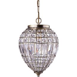 Searchlight Pendelleuchte &raquo;Pineapple Pendelleuchte - Antikes Messing und Glas&laquo; E14 1 Stk. H: 34cm, 1 Stk.