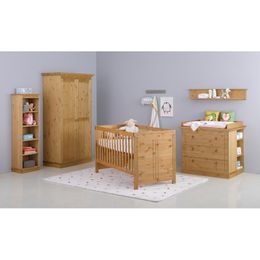 OTTO home Babyzimmer-Komplettset &raquo;Indra, FSC zertifiziertes Massivholz, zum Jugendzimmer umgestaltbar&laquo; Spar-Set, Kleiderschrank, Bett, Kommode + 
