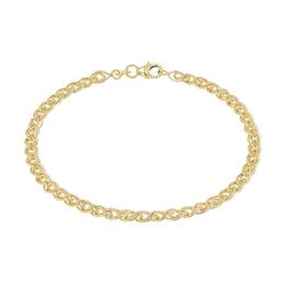 Amor Damen Armband &raquo;Doppelpanzerkettengliederung&laquo; gold 19cm, Gelbgold 375