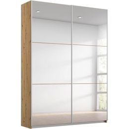 Rauch Schwebet&uuml;renschrank &raquo;Kleiderschrank Schrank Garderobe REFLECT&laquo; inkl. praktischer Innenausstattung mit 2 Stoffboxen MADE IN GERMANY braun 