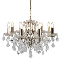 Searchlight Kronleuchter &raquo;H&auml;ngeleuchte Paris, 8-flammig&laquo; E14 1 Stk. Glamour&ouml;s silber 8, &Oslash; 70cm H: 43cm, 1 Stk.