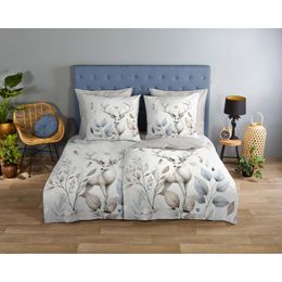 Good Morning Wendebettw&auml;sche &raquo;Norda&laquo; 3 Stk. 100% Baumwolle, Renforc&eacute;, Rei&szlig;verschluss, Wendeoptik, Hirsch, Reh Renforc&eacute;, Obermaterial: 100% Baumwolle B