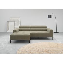 Home Affaire Ecksofa &raquo;Claya, 223 cm breit, L-Form, Kopfteilverstellung&laquo; Moderne Steppung, weicher Polsteraufbau & saugroboterfreundliche H&ouml;he 100% 