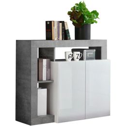 Home Affaire Sideboard &raquo;Hamburg&laquo; Breite 108 cm grau B/H/T: 108cm x 93cm x 42cm, 2 Stk.