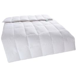 fan Daunenbettdecke &raquo;f.a.n. Canada&laquo; normal 1 Stk. tlg. wei&szlig; Bezug: 100% Baumwolle. F&uuml;llung: 90% Entendaune, 10% Entenfeder B/L: 135cm x 200cm, normal