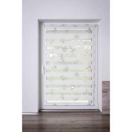 K-home Doppelrollo &raquo;MARITIM bedruckt&laquo; Lichtschutz Sichtschutz ohne Bohren freih&auml;ngend Klemmfix, bedruckt Polyester 150cm, einseitig verschiebbar, 95cm