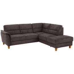 Home Affaire Ecksofa &raquo;Palmera L-Form, B: 236 cm&laquo; optional Schlaffunktion & Bettkasten, Federkern braun 100% Polyester;Struktur (100% Polyester);Luxus-