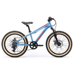 Bikestar Jugendfahrrad 7 Gang Shimano RD-TY21 Schaltwerk Kettenschaltung blau 28cm, 20 Zoll (50,80cm) Jugendfahrrad