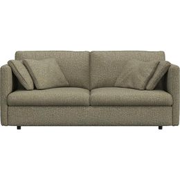 FLEXLUX 2,5-Sitzer &raquo;Lovane&laquo; Weich & anschmiegsam, gro&szlig;e Sitztiefe auf Kaltschaum, Dekokissen inkl. gr&uuml;n 62% Polyester/14% Cotton/7% Linen B/H/T: 187cm