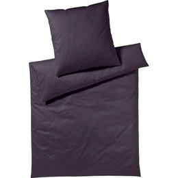 Yes For Bed Bettw&auml;sche &raquo;Pure & Simple Uni in Gr. 135x200, 155x220 oder 200x200 cm&laquo; 2 Stk. Bettw&auml;sche aus Baumwolle, zeitlose Bettw&auml;sche mit seidigem 