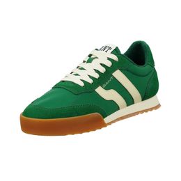 Gant Herren Sneaker "Baylle", Gr. 44, gr&uuml;n, Nylon, Veloursleder, kontrastfarbene Details, Schuhe, Retro Sneaker, Schn&uuml;rschuh mit modischer