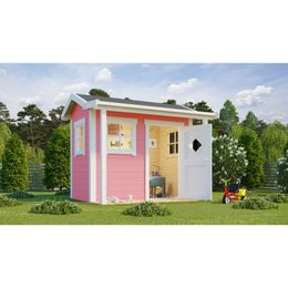Nordic Holz Spielhaus &raquo;PINGO&laquo; BxTxH: 200x120x188 cm rosa Holz Einheitsgr&ouml;&szlig;e