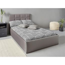 Westfalia Schlafkomfort Polsterbett inkl. Bettkasten bei Ausf&uuml;hrung mit Matratze, in 2 H&ouml;hen grau Liegefl&auml;che L&auml;nge B: 200cm x 120cm, Kunstleder Standardh&ouml;he, H&ouml;he 