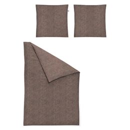 Irisette Bettw&auml;sche &raquo;Mink 8835&laquo; 2 Stk. einzigartige kuschelig weiche Winterbettw&auml;sche braun Biber, Obermaterial: 100% Baumwolle B/L: 155cm x 220cm, 1 Stk., 1 