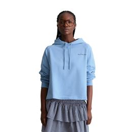 Marc O'Polo Damen Hoodie, blau, Gr. L, MARC O'POLO DENIM, Sweatware, Obermaterial: 100% Baumwolle, Sweatshirts, oversize aus softem French Terry