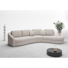 Sit & More sit&more Ecksofa &raquo;Jazz L-Form&laquo; In weiteren Gr&ouml;&szlig;en erh&auml;ltlich beige 95% Polyester 5% Polyamid B/H/T: 366cm x 88cm x 230cm, Microfaser, langer Schenkel 
