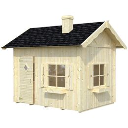 Palmako Spielhaus &raquo;Grete 3,7 m&sup2;&laquo; mit Vorgefertigte Wandelemente beige Holzwerkstoff Einheitsgr&ouml;&szlig;e