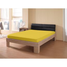 Kum Spannbettlaken &raquo;Frottee-Stretch Spannbetttuch&laquo; bis ca. 30 cm Matratzenh&ouml;he gelb Frottee, Obermaterial: 80% Baumwolle, 20% Polyester B/L: 200cm, 1 