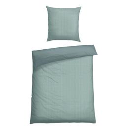 Schiesser Wendebettw&auml;sche &raquo;Lucy aus weicher Baumwolle im schlichten Minimaldessin&laquo; 2 Stk. MADE IN GREEN by OEKO-TEX -zertifiziert gr&uuml;n Feinbiber, Obermaterial: 
