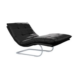 W.Schillig Relaxliege &raquo;daily dreams&laquo; in Waffelkissen-Optik, wahlweise mit Motor, silber matt, in 2 Breiten schwarz Longlife Xtra-Leder Z59: Glattleder