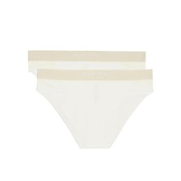 Marc O'Polo Marc O'polo Damen Marc O'Polo Slip &raquo;Iconic Rib woven&laquo; Packung, 2 Stk. mit feingeripptem, elastischem Bund wei&szlig; XL, 2 Stk.