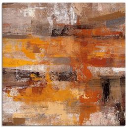 Artland Leinwandbild &raquo;Mojave-Stra&szlig;e&laquo; Gegenstandslos 1 Stk. tlg. auf Holzrahmen gespannt orange Leinwand B/H/T: 50cm x 50cm, Leinwandbild Gegenstandslos 