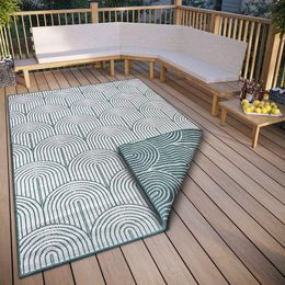 Hanse Home Outdoorteppich &raquo;Pangli, Wendeteppich&laquo; rechteckig 5 mm H&ouml;he In-& Outdoor, Teppich, Wetterfest, Balkon, Garten, Wohnzimmer, Modern gr&uuml;n 