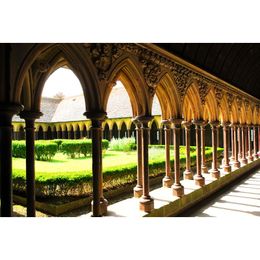 papermoon Fototapete &raquo;Saint Michel Cloister&laquo; glatt bunt Vlies B/L: 3,5m x 2,6m, Bahnen: 7 Stk.