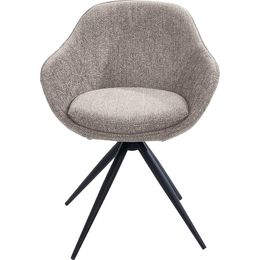 K+w Komfort & Wohnen K+W Komfort & Wohnen Drehstuhl &raquo;ZOOM&laquo; () 4-Fu&szlig; Drehstuhl mit Gestell aus Metall schwarz Struktur braun B/H/T: 60cm x 83cm x 57cm, Aqua Clean