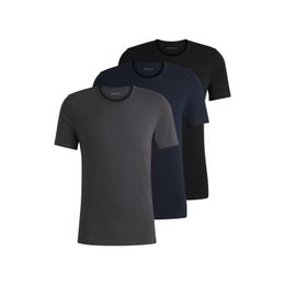 BOSS Herren T-Shirt "Rundhals BOSS ONE", Gr. XL, blau, Jersey, Obermaterial: 100% Baumwolle, Basic, Shirts, mit dezentem BOSS Logo-Print