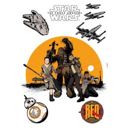 Komar Wandtattoo &raquo;Star Wars Resistance - Gr&ouml;&szlig;e 50 x 70 cm&laquo; selbstklebend, Wandsticker, Kinderzimmer gelb Folie B/H/T: 50cm x 70cm, Disney