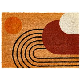 ANDIAMO Fu&szlig;matte &raquo;Kokos&laquo; rechteckig 17 mm H&ouml;he Schmutzfangmatte, verschiedene Designs, In- und Outdoor geeignet braun Kokos B : 40cm 1 Stk., 17mm, L: 60cm