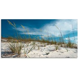 Artland Glasbild &raquo;Sandd&uuml;ne und Gr&auml;ser&laquo; Strand 1 Stk. tlg. in verschiedenen Gr&ouml;&szlig;en blau B/H/T: 100cm x 50cm, Glasbild Strand, 1 Stk.
