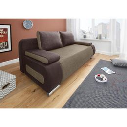 Collection AB Schlafsofa &raquo;Moritz B: 200 cm, Liegefl. 142x200 cm&laquo; braun Kunstleder SOFTLUX / Struktur ( 20% Acryl; 80% Polyester);Microfaser PRIMABELLE