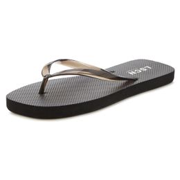 LSCN BY LASCANA Damen Badezehentrenner "Flip-Flops, Badelatsche, Badeschuhe, Sandale, Pantolette, Badeschlappe", Gr. 41, schwarz, Obermaterial: 100%
