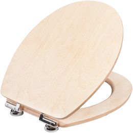 CORNAT WC-Sitz &raquo;Hochwertiges Echtholz - Kiefer - Absenkautomatik&laquo; Komfortables Sitzgef&uuml;hl - Edle Holz-Optik passt in jedes Badezimmer braun Massivholz