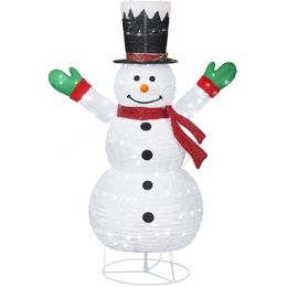 IC Winterworld LED Dekofigur &raquo;Weihnachtsdeko aussen&laquo; 1 Stk. Kaltwei&szlig; Schneemann, H&ouml;he ca. 180 cm wei&szlig; H: 180cm, 1 Stk.