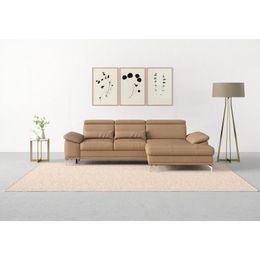 Sit & More sit&more Ecksofa &raquo;Cabrio L-Form, B: 295 cm, mit Sitztiefen-, Arm- & Kopfteilverstellung&laquo; 2 Nierenkissen, Federkern, optional Schlaffunktion und 
